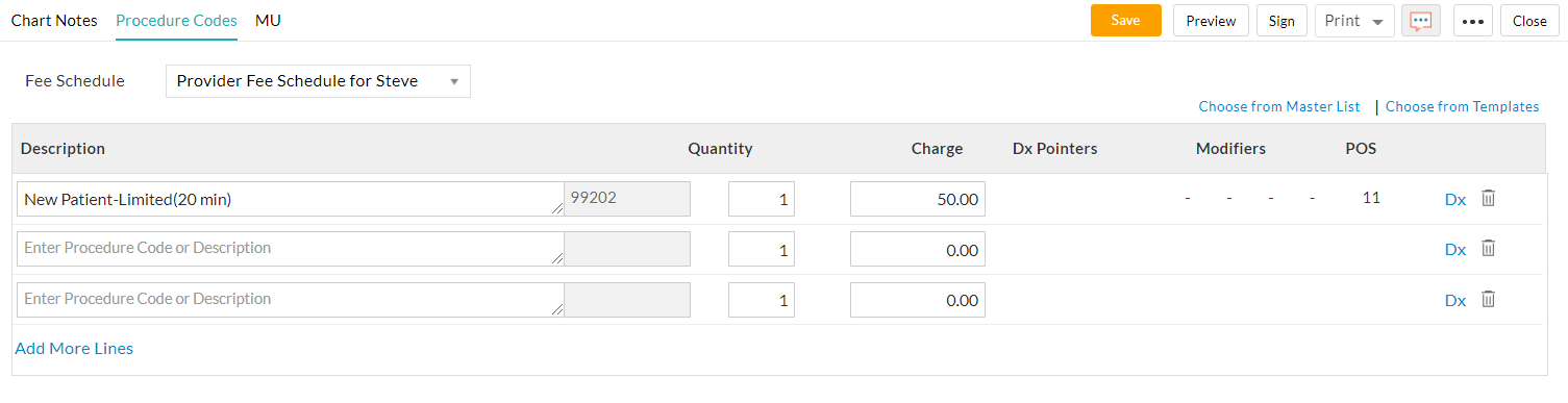 CharmHealth EHR - Create Encounter